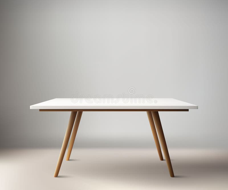 3d Table Mockup. Template for Object Presentation. Stock Vector ...