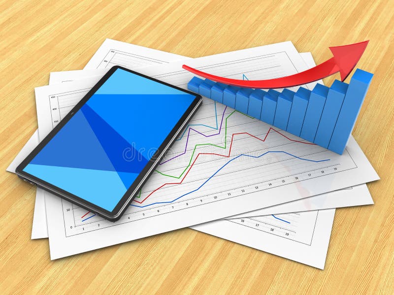 Tablet Pc Computer Blue Graph Stock Illustrations – 236 Tablet Pc ...