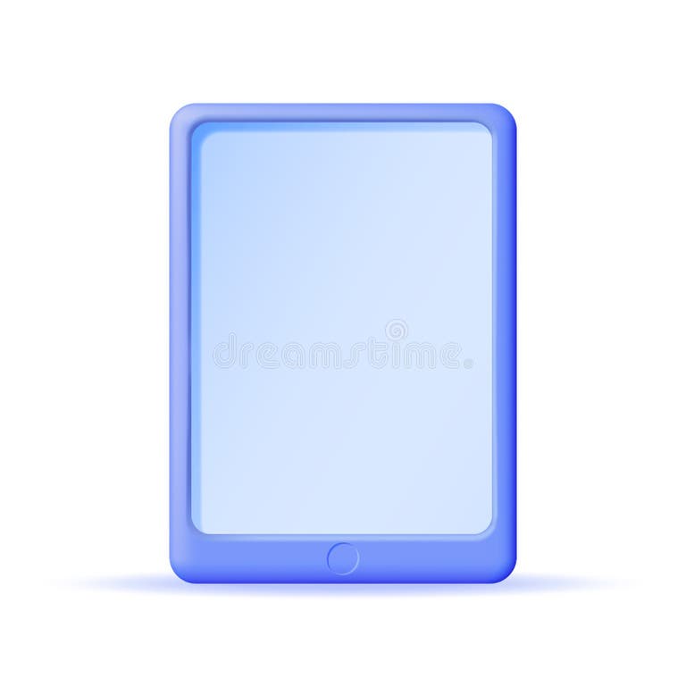 3D Tablet Computer Isolated Stock Vector - Illustration of cartoon ...