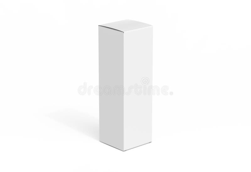 Tall Box, Rectangular Mock Up with Side View Stock Vector ...
