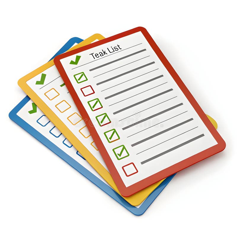 3D task list stock illustration. Illustration of freelance - 367955941