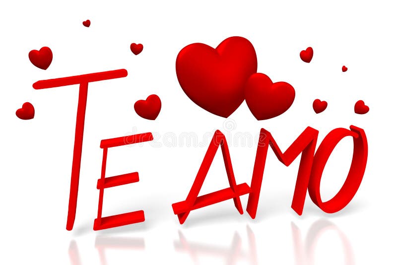 3D Te Amo - Te Amo En Italiano Stock de ilustración - Ilustración de ...