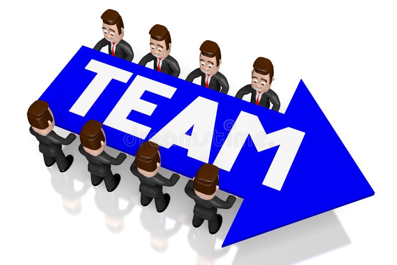 3D team concept stock illustration. Illustration of humanoid - 115496013