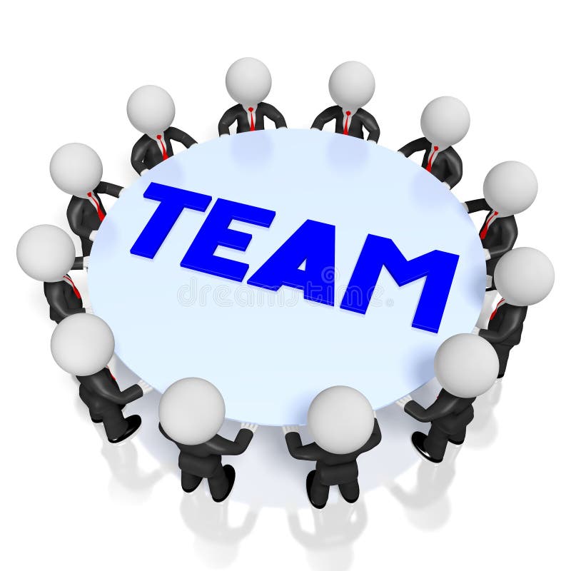 3D team concept stock illustration. Illustration of cartoon - 115496023