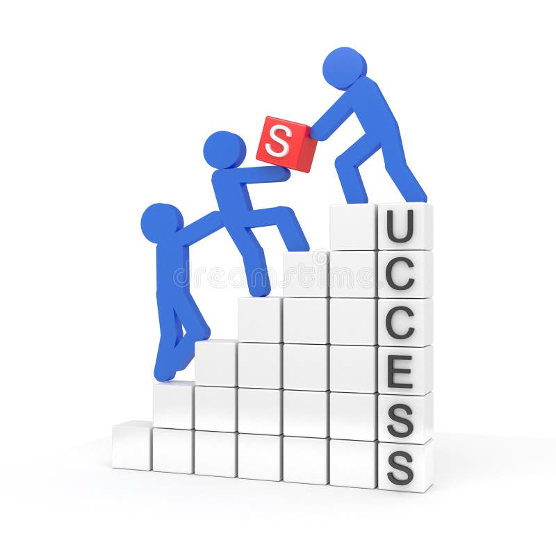 3D Teamwerk voor succes stock illustratie. Illustration of mens - 35531844