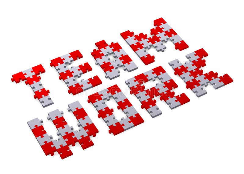 Teamwork 3d text. stock illustration. Illustration of invention - 74266709