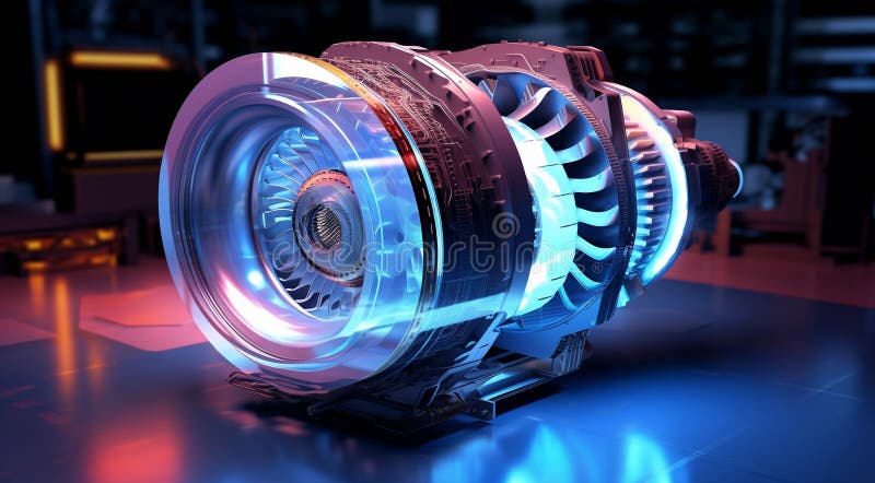 3d Technology Engine of the Car, Close-up of Car Engine, Technology ...
