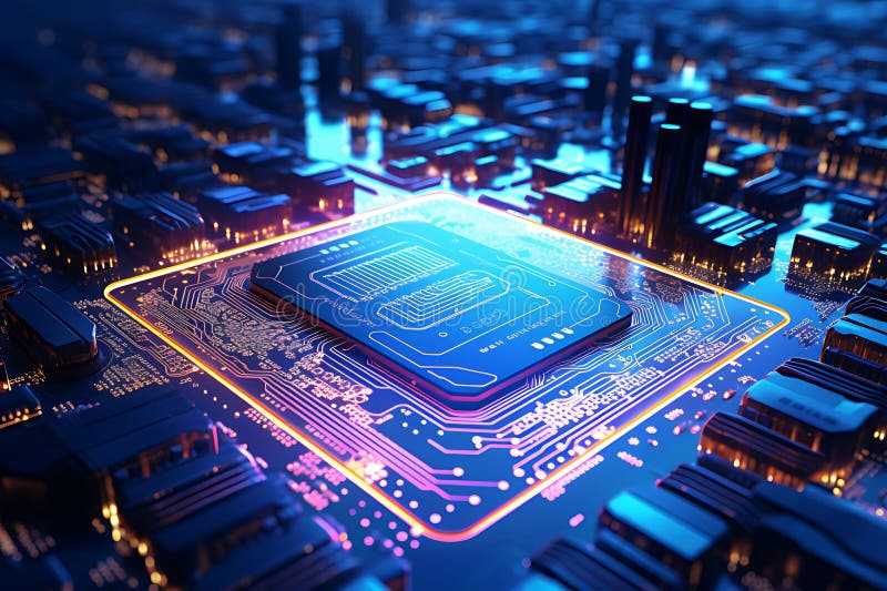 3d Technology Illustration a Fingerprint Scanner is Integrated into the ...