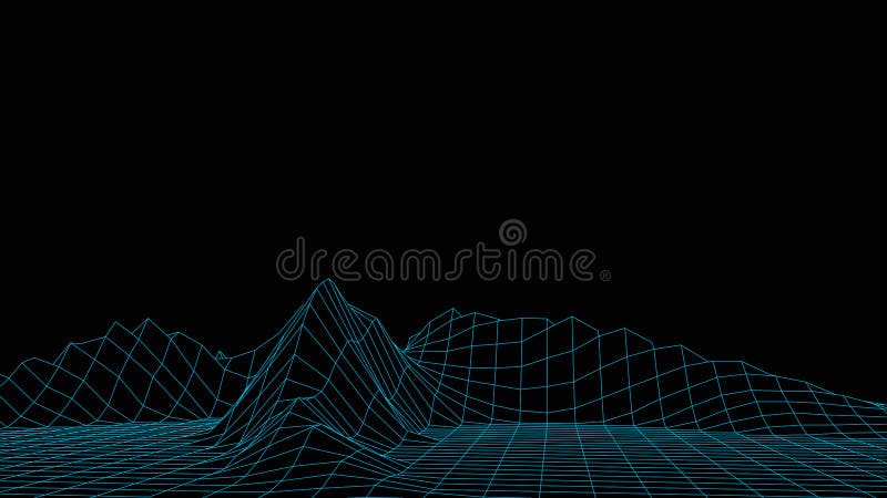 3d Technology Vector Illustration. Abstraction. Landscape Design of ...