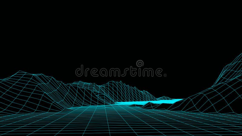 3d Technology Vector Illustration. Abstraction. Landscape Design of ...