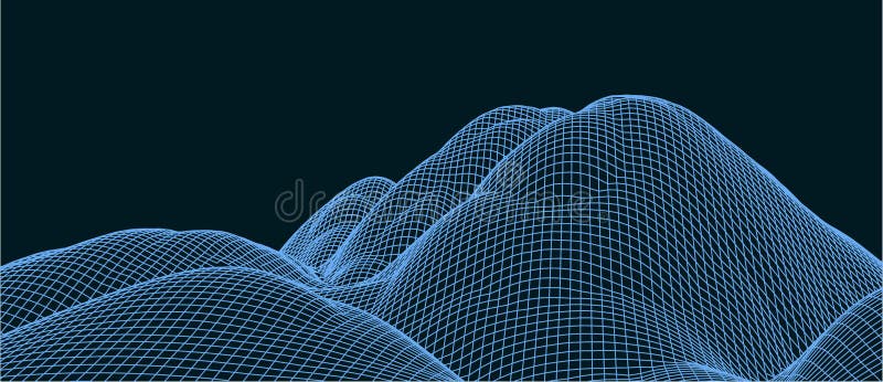3d Technology Vector Illustration. Abstraction. Landscape Design of ...