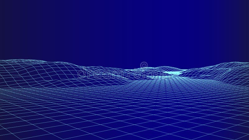 3d Technology Vector Illustration. Abstraction. Landscape Design of ...