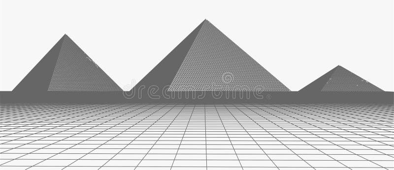 3D Technology Vector Illustration. Abstraction. Landscape Design of the ...