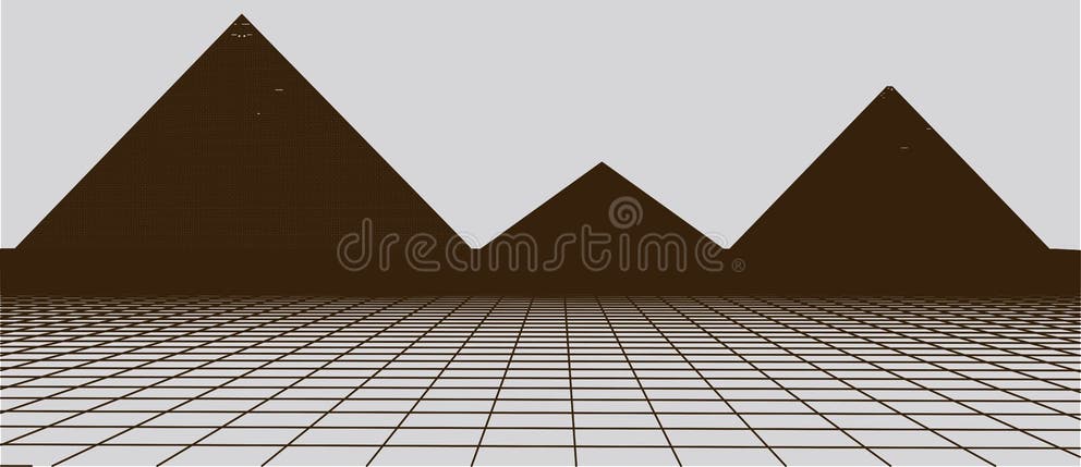 3D Technology Vector Illustration. Abstraction. Landscape Design of the ...