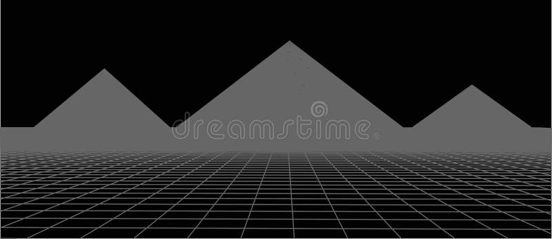 3D Technology Vector Illustration. Abstraction. Landscape Design of the ...