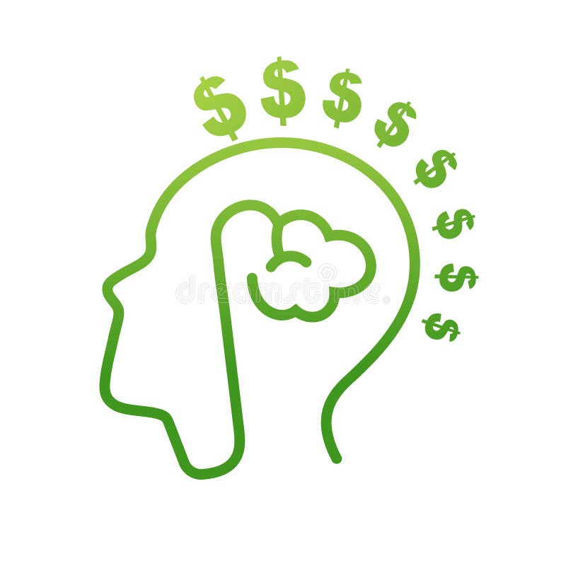 Vector Brain/head Icon with Dollar Sign. Stock Vector - Illustration of ...