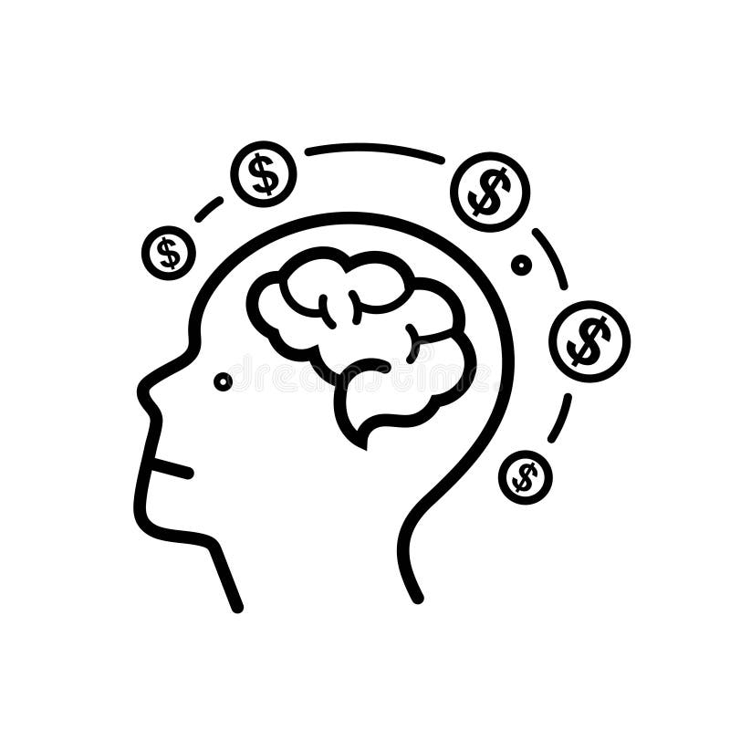 Vector Brain/head Icon with Dollar Sign. Stock Vector - Illustration of ...