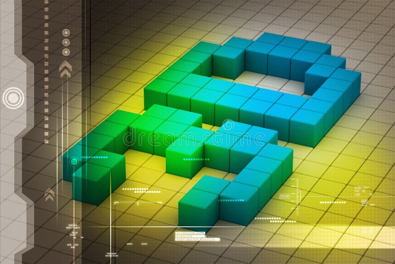 3d text stock illustration. Illustration of number, show - 42257183