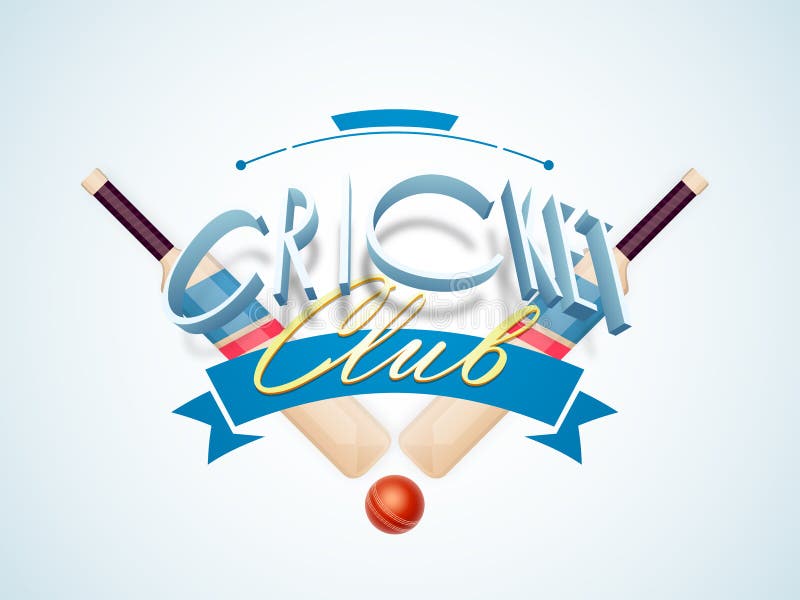 3D Text for Cricket Sports Concept. Stock Illustration - Illustration ...