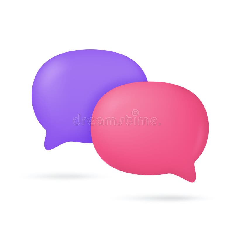 3D Text Box. Speech Bubble Dialogue Comic Style Stock Vector ...