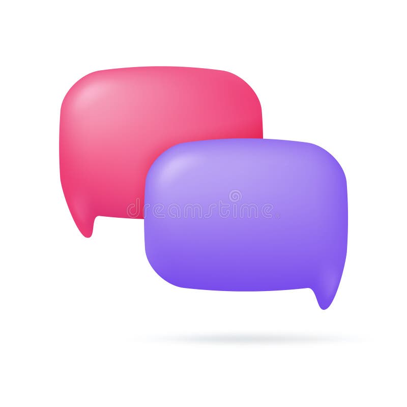 3D Text Box. Speech Bubble Dialogue Comic Style Stock Vector ...