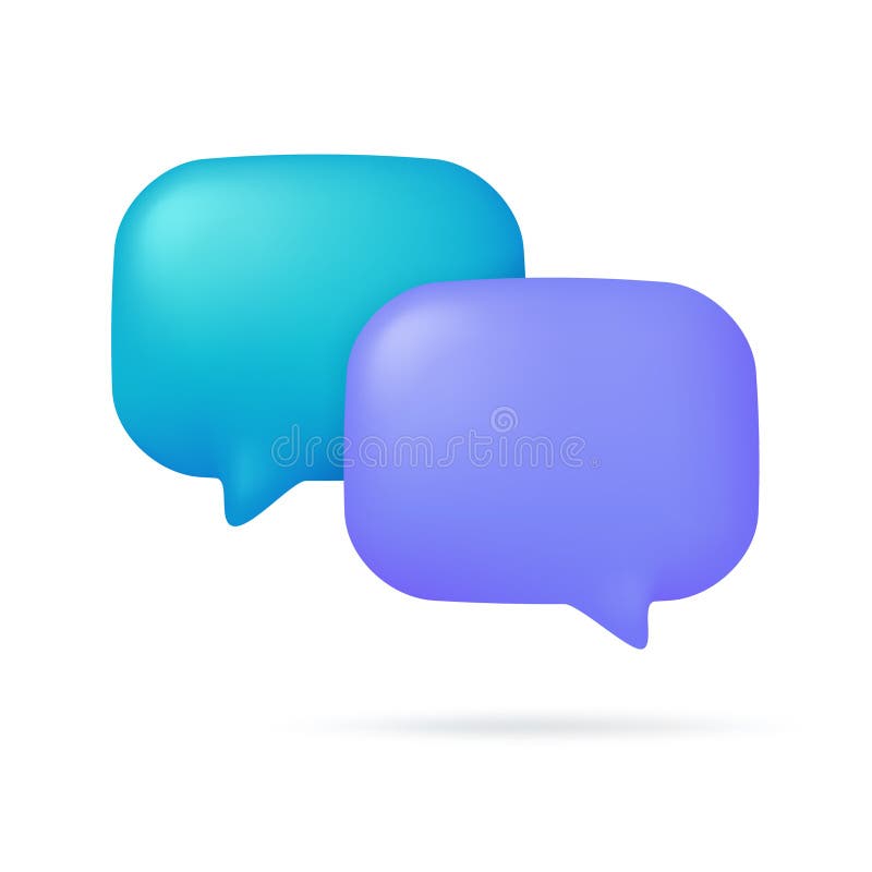 3D Text Box. Speech Bubble Dialogue Comic Style Stock Vector ...