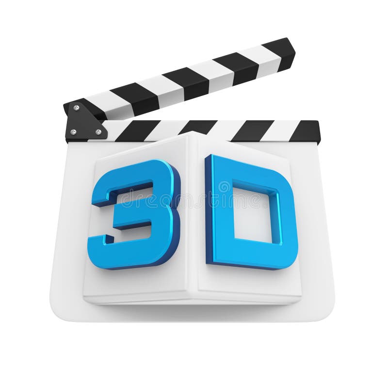 3D Cinema Logo stock illustration. Illustration of dimension - 78764842