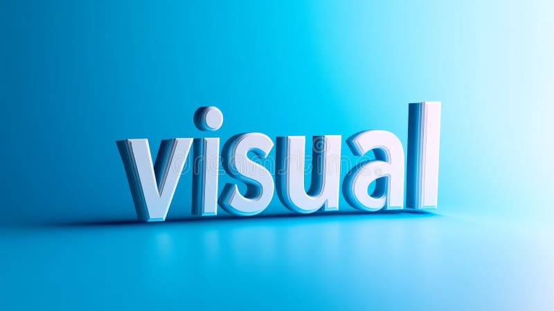 3d Text Design on Blue Gradient Background Stock Image - Image of ...