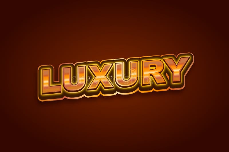 3D Text Design with Golden Effect, Luxury Stock Vector - Illustration ...