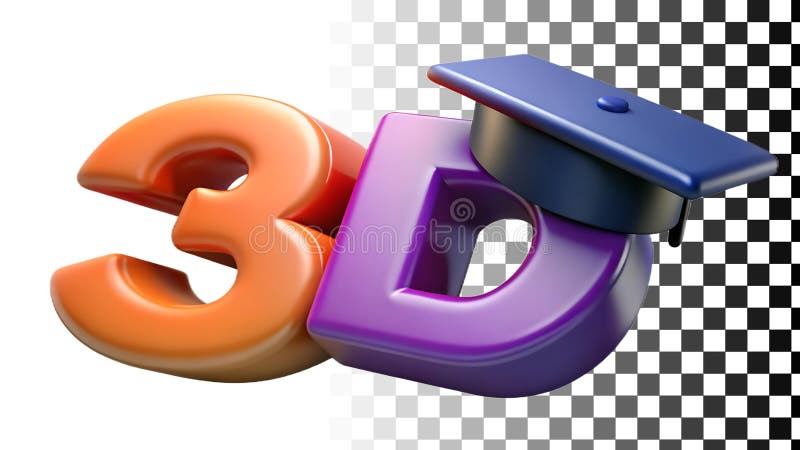 3D Text, Dimensional Typography Design for Graphic Design Png ...