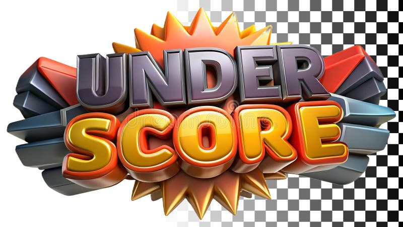 3D Text Effect Underscore Score Game Achievement Icon Png Transparent ...