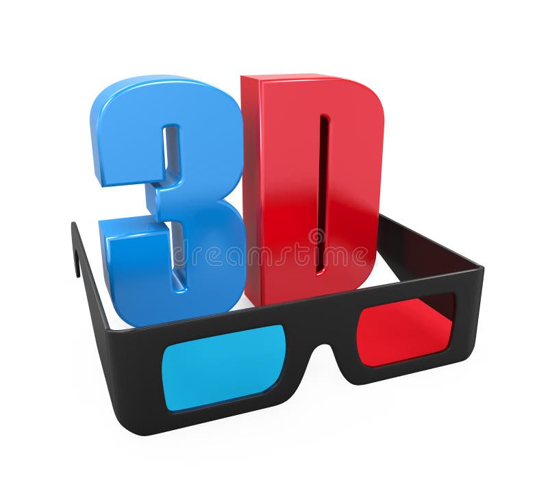 3D Cinema Logo stock illustration. Illustration of effect - 78764842