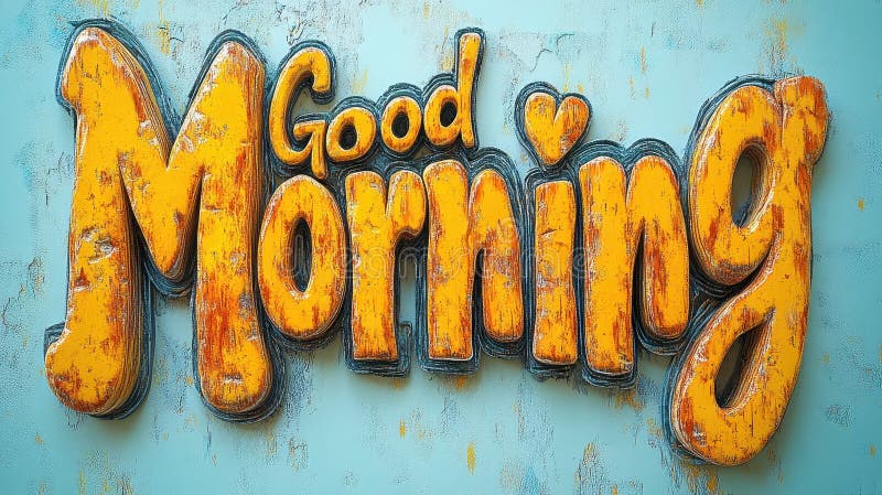 3D Text Good Morning with Bold, Colorful Letters, Suitable for Digital ...