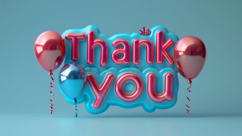 3d Text - Thank You, Speech Bubble Stock Illustration - Illustration of ...