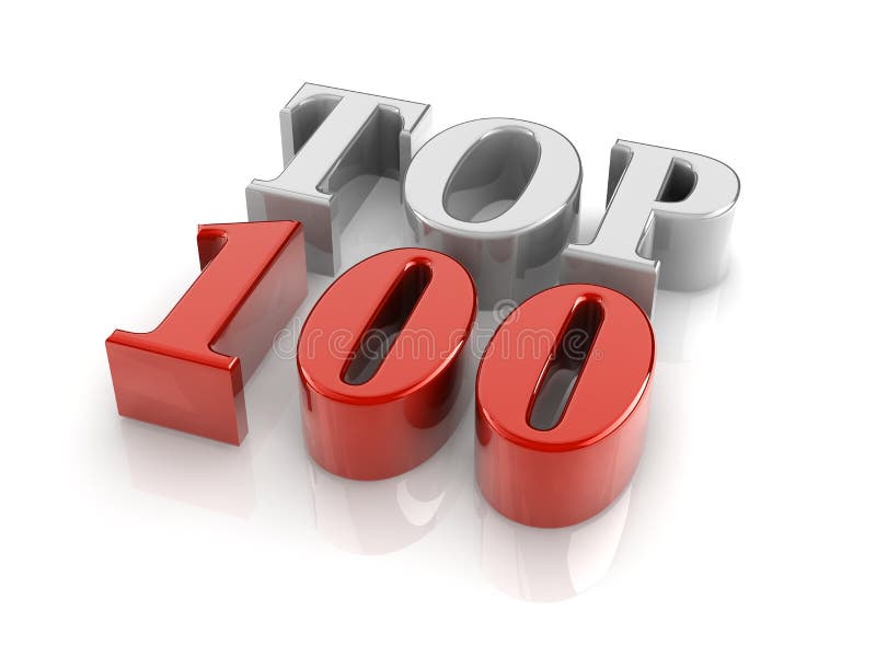 3d text TOP100 stock illustration. Illustration of symbol - 46187560