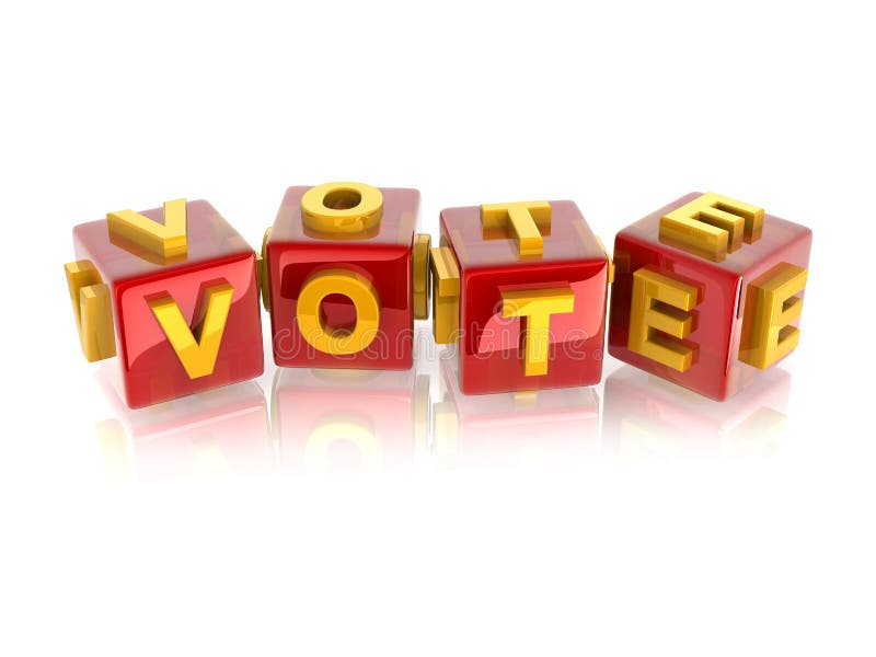 3d text VOTE stock illustration. Illustration of smooth - 46292871