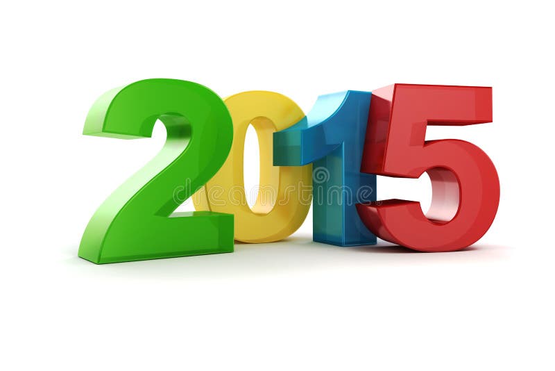 3d - 2015 Text on White Background Stock Illustration - Illustration of ...