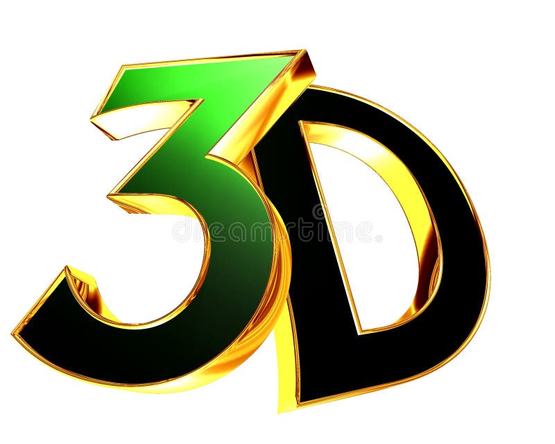 7d Text on White Background Stock Illustration - Illustration of black ...