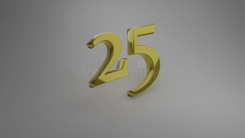 3D Text 25 Written 3D Render Image Stock Illustration - Illustration of ...