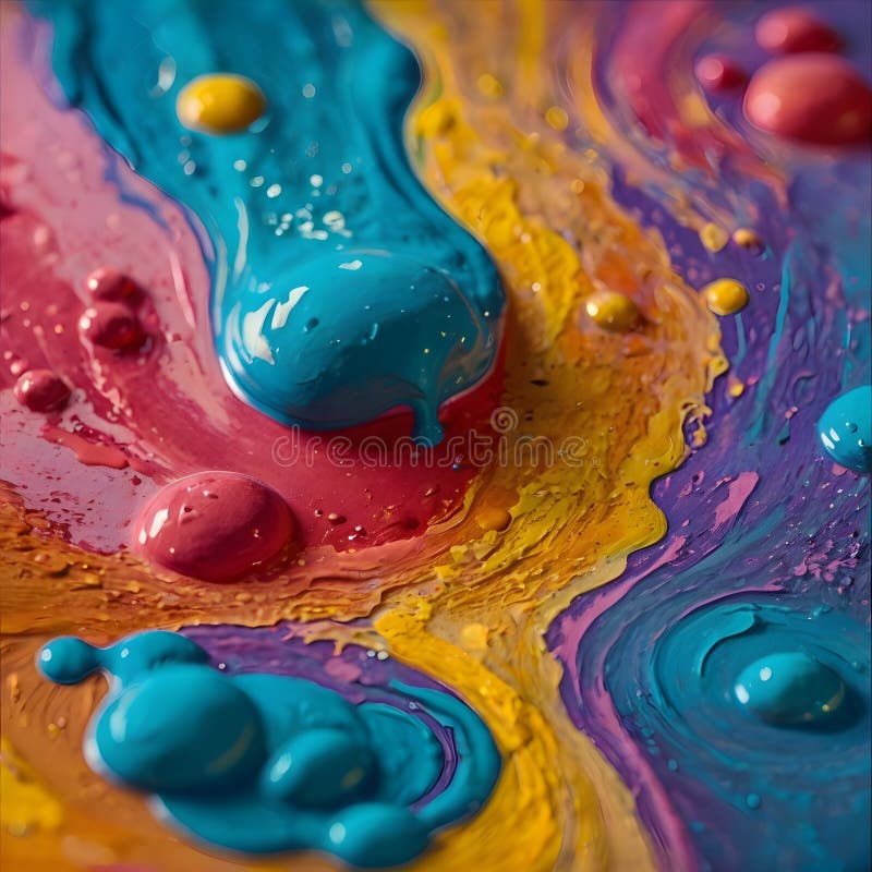 3D Texture with Brightly Colored Liquids Stock Illustration ...