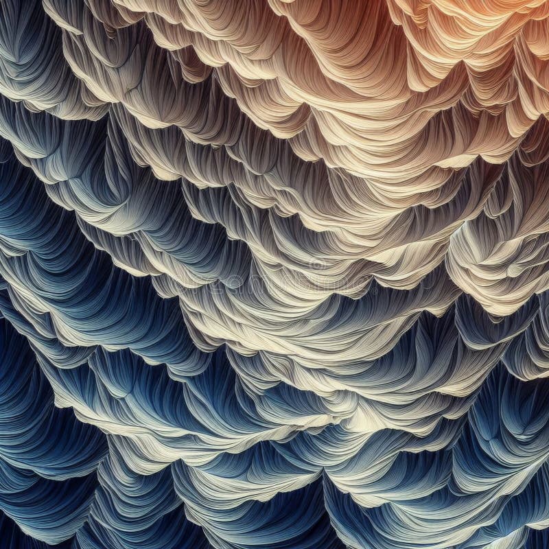 3d Texture Made in the Form of Crumpled Paper Effect Stock Illustration ...