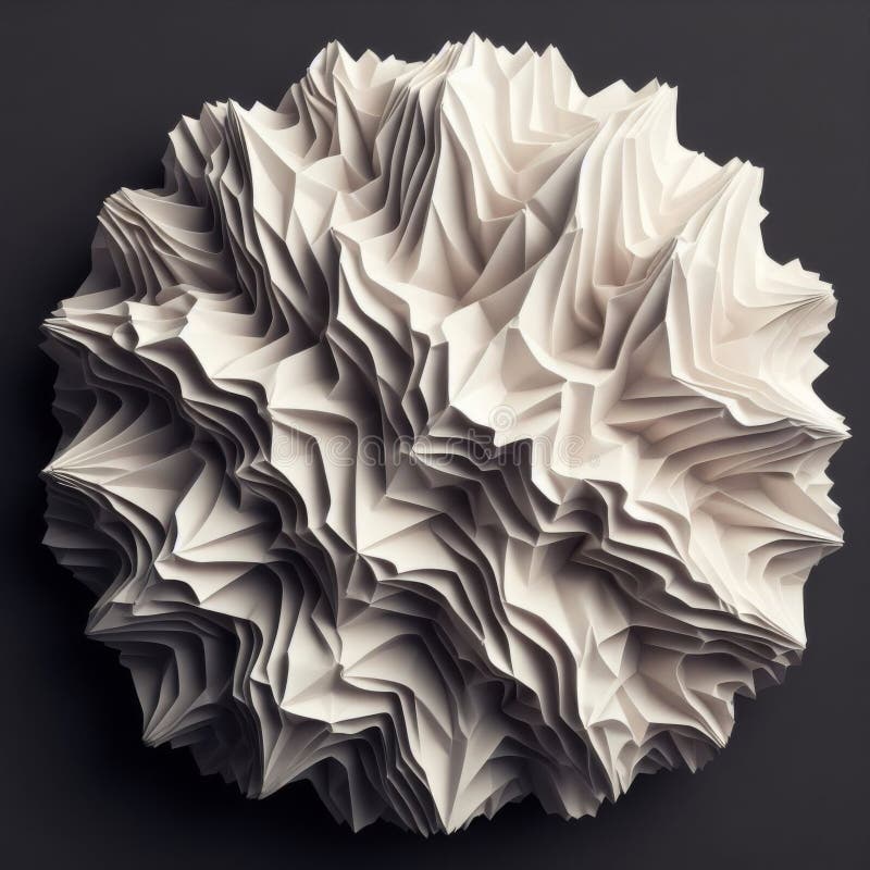 3d Texture Made in the Form of Crumpled Paper Effect Stock Illustration ...