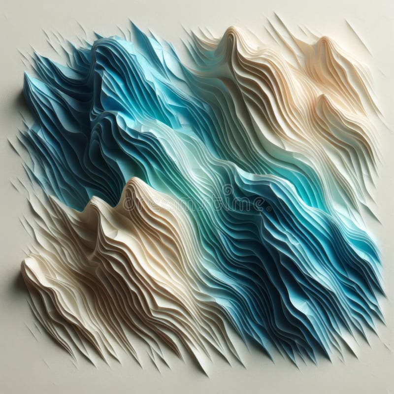 3d Texture Made in the Form of Crumpled Paper Effect Stock Illustration ...
