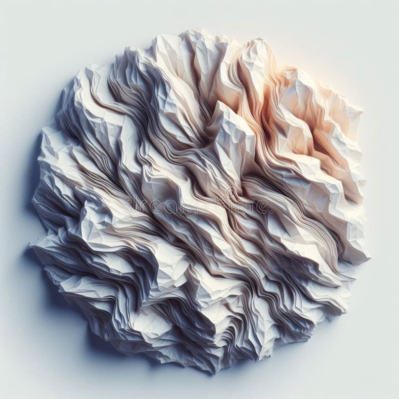 3d Texture Made in the Form of Crumpled Paper Effect Stock Illustration ...