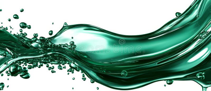 This is a 3d Texture of a Splashing Liquid Green Color on an Abstract ...
