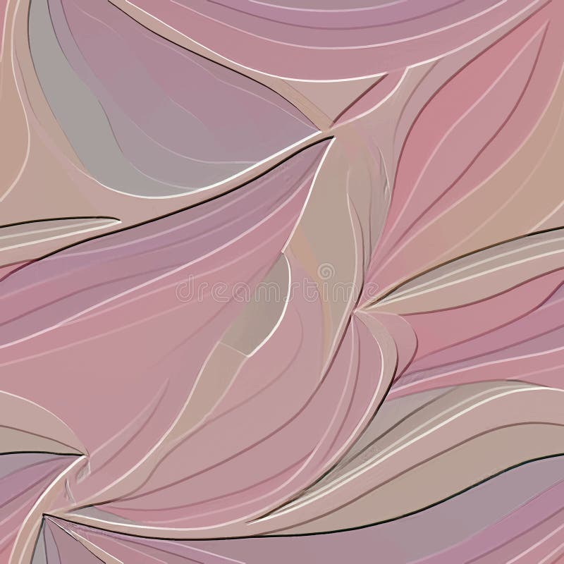 3d Textured Emboss Waves and Curves Modern Seamless Pattern. Ornamental ...