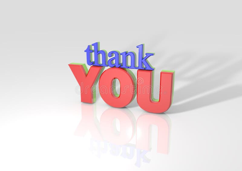 3D Thank you stock illustration. Illustration of hand - 40255250