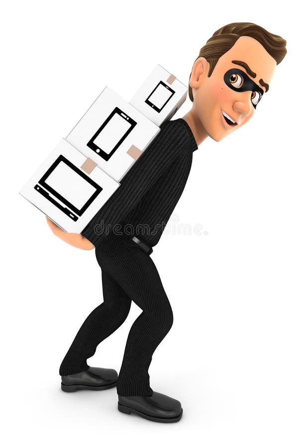 Thief Carrying Bag stock illustration. Illustration of male - 36161108