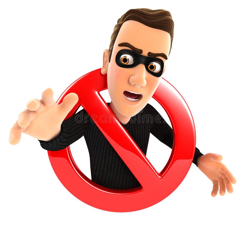 Thief Forbidden Sign Stock Illustrations – 169 Thief Forbidden Sign ...