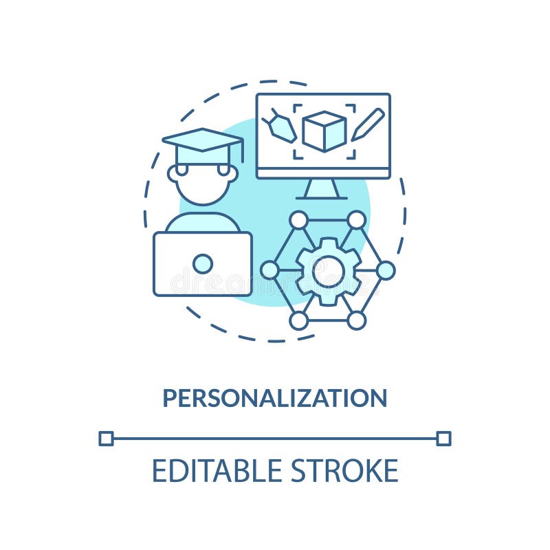Personalization in AI Education Concept Icon Stock Vector ... Personalization in AI Education Concept Icon Stock Vector ...